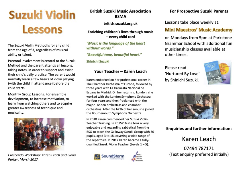 Poole Society For Young Musicians – MUSIC ACADEMY – Lessons ...